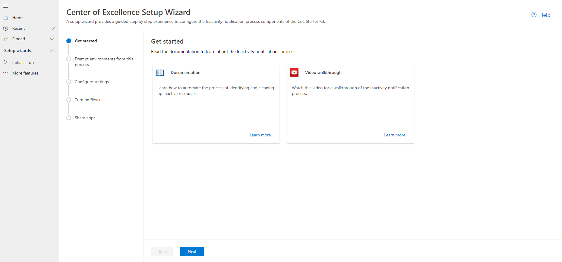 [CoE Starter Kit - FEATURE] Setup Wizard for Inactivity notifications · Issue #4274 · microsoft ...