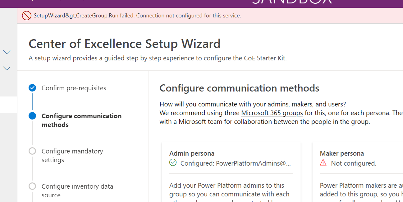 [CoE Starter Kit - BUG] SetupWizard>CreateGroup not on by default · Issue #4379 · microsoft/coe ...