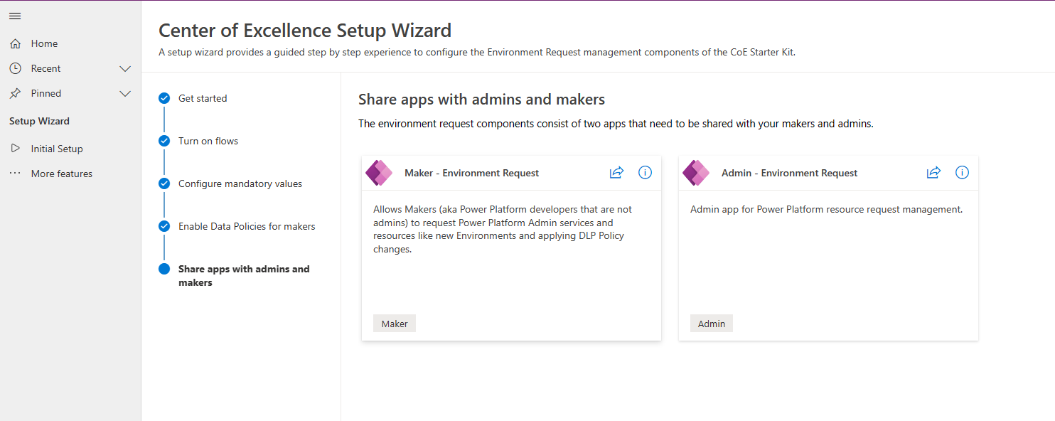 [CoE Starter Kit - Feature]: Structure CoE app documentation better, e.g. in a table format, for ...