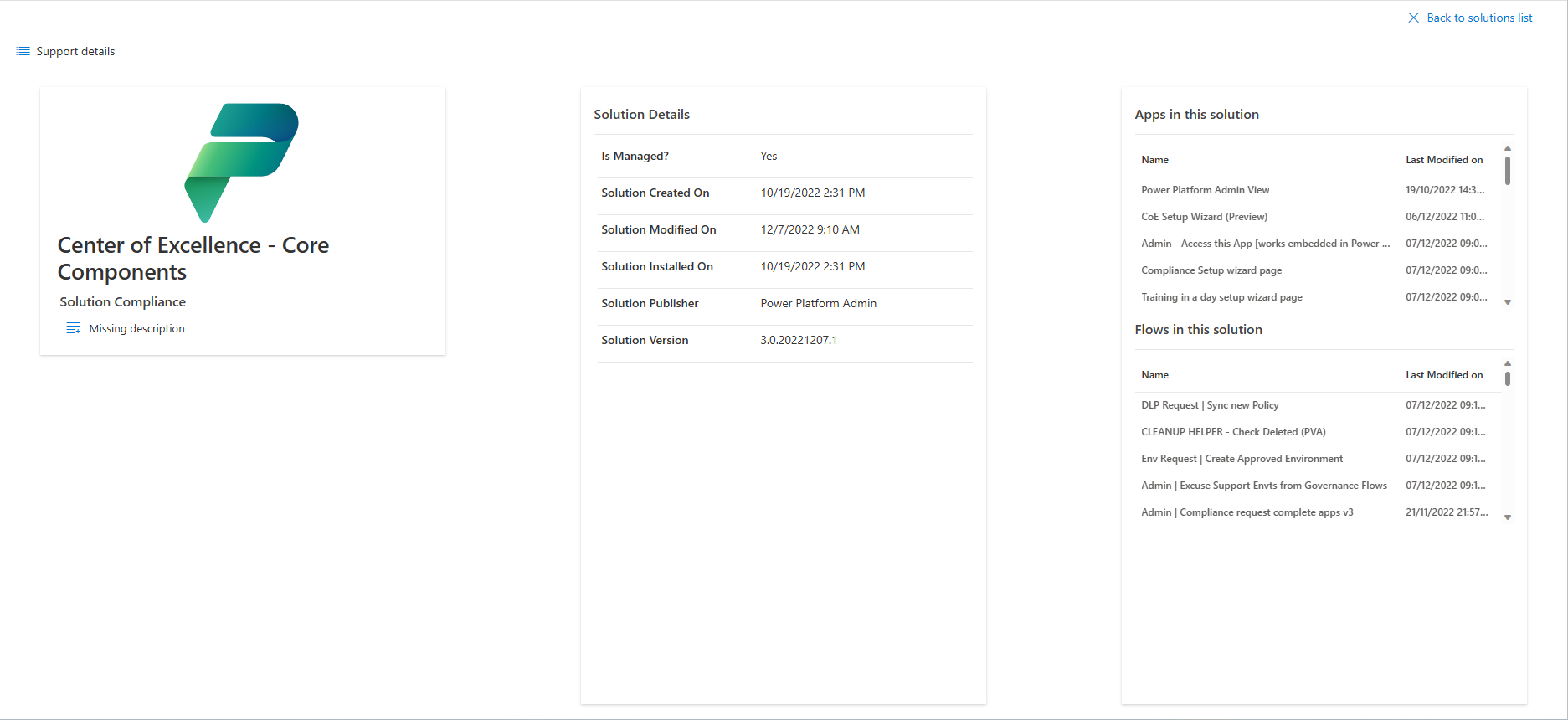 [CoE Starter Kit - Feature]: Compliance for Solutions rather than ...