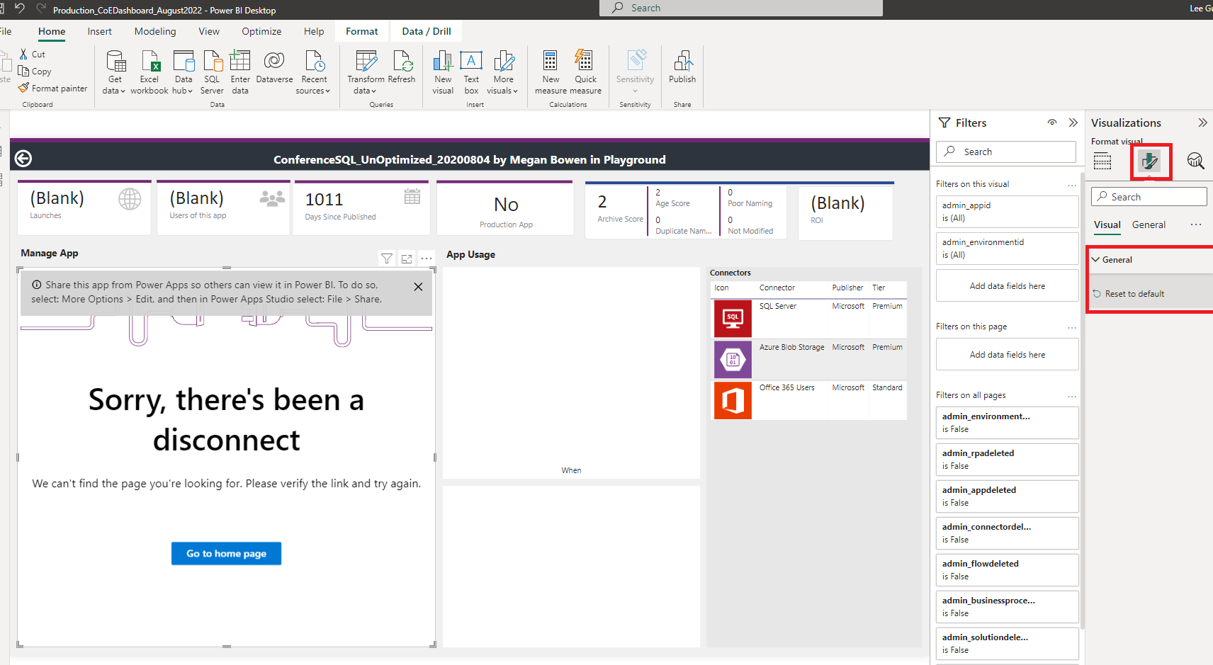 [CoE Starter Kit - QUESTION] Configure embedded apps in the CoE dashboard Documentation requires ...