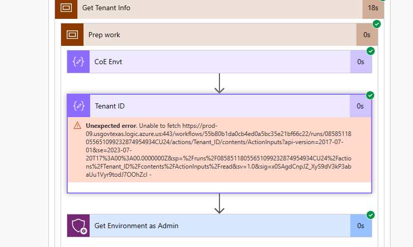 [CoE Starter Kit - BUG] Setup wizard errors in GCC - List flows as Admin (v2) not returning all ...