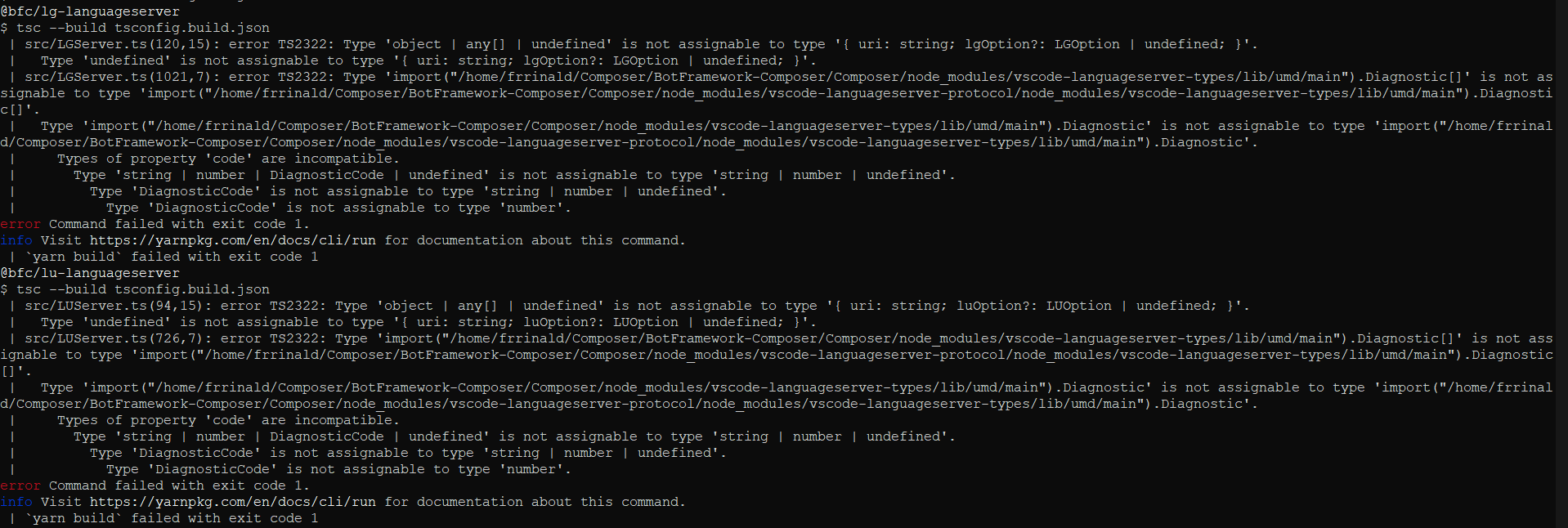 Cannot Build Composer On A Linux Vm · Issue 7744 · Microsoftbotframework Composer · Github