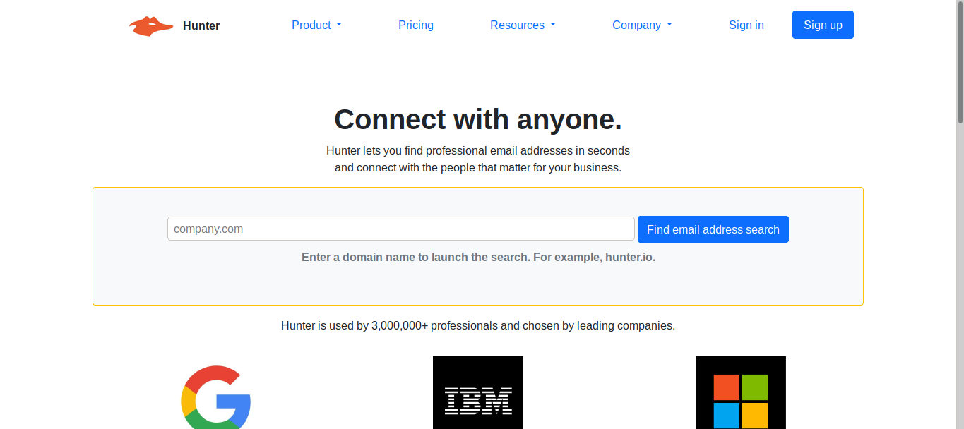 GitHub - Deepanjalkumar/hunterio: Hunter lets you find professional email addresses in seconds ...