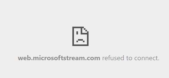 [QUESTION] DOCS Microsoft Stream content gives "Refused to connect ...
