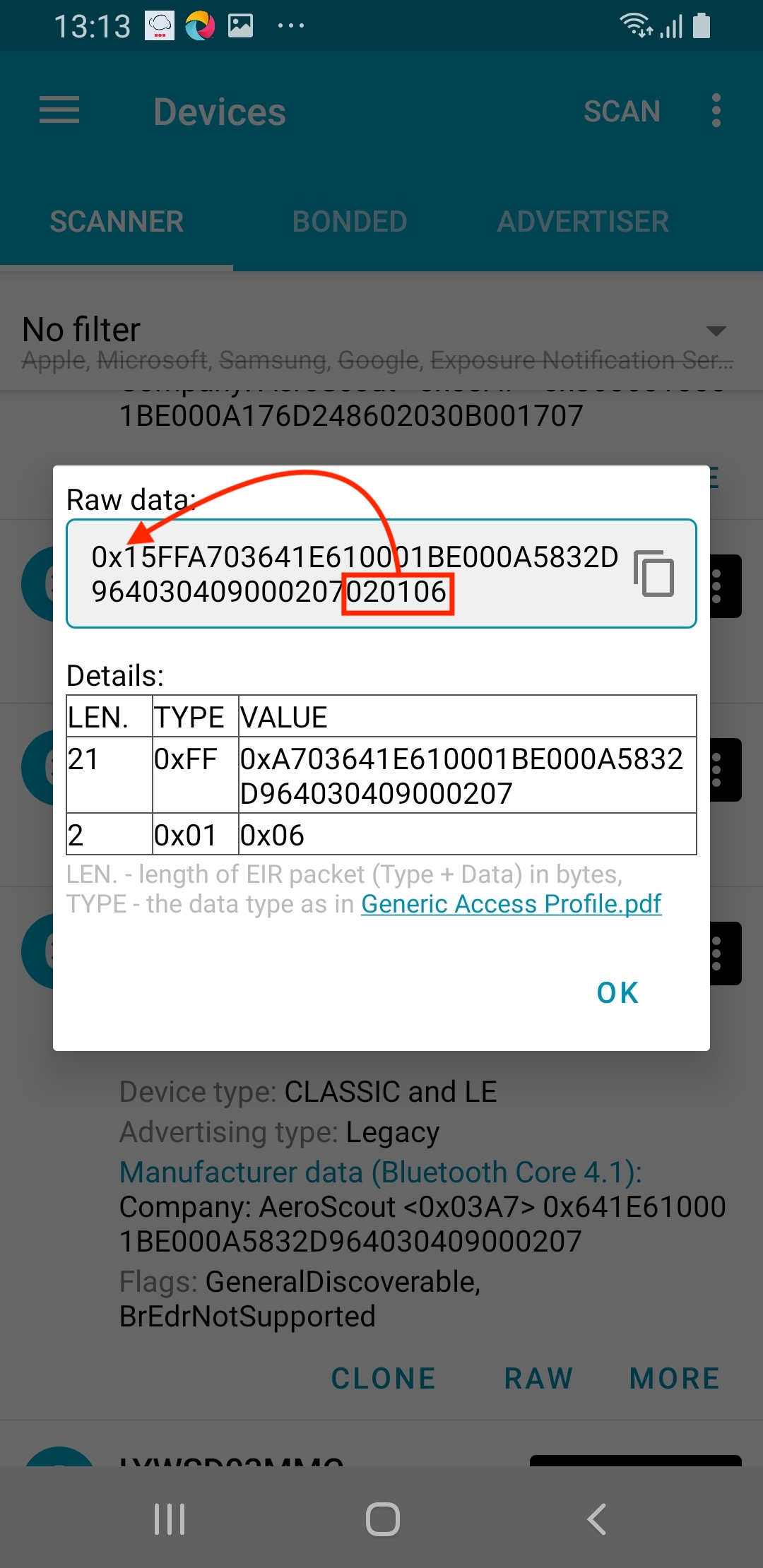 advertising headers added to wrong place in the "Row data" · Issue #496 · bluez/bluez · GitHub