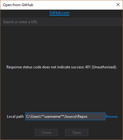 not able to login from Visual Studio · Issue #1718 · github ...