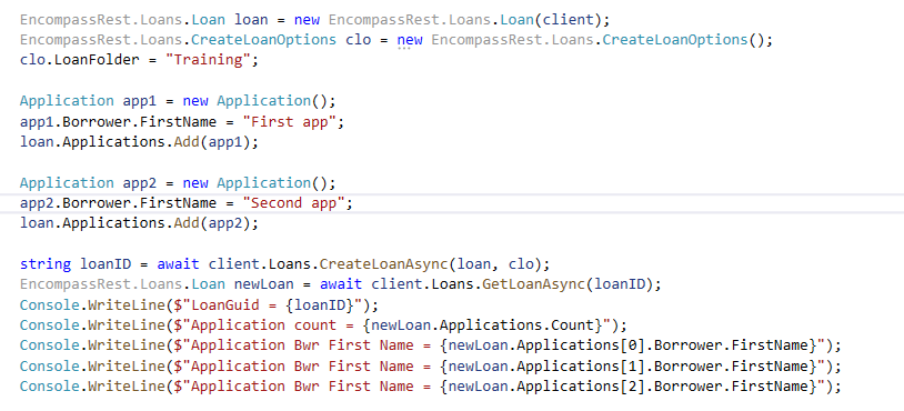 Issue with creating a loan that has multiple applications · Issue #294 · EncompassRest ...