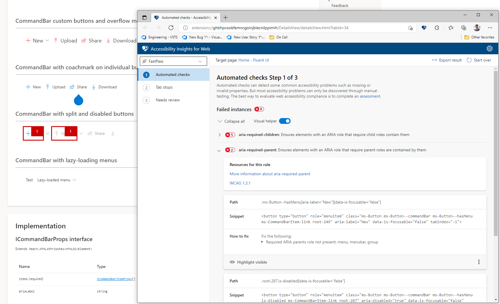 Button in command bar doesn't have parent with required aria role · Issue #19442 · microsoft ...