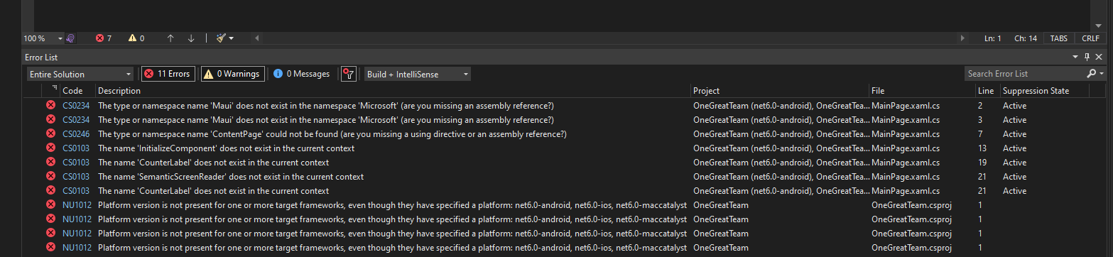 [Bug] visual studio 2022 17.1 preview 1 MAUI project not building ...