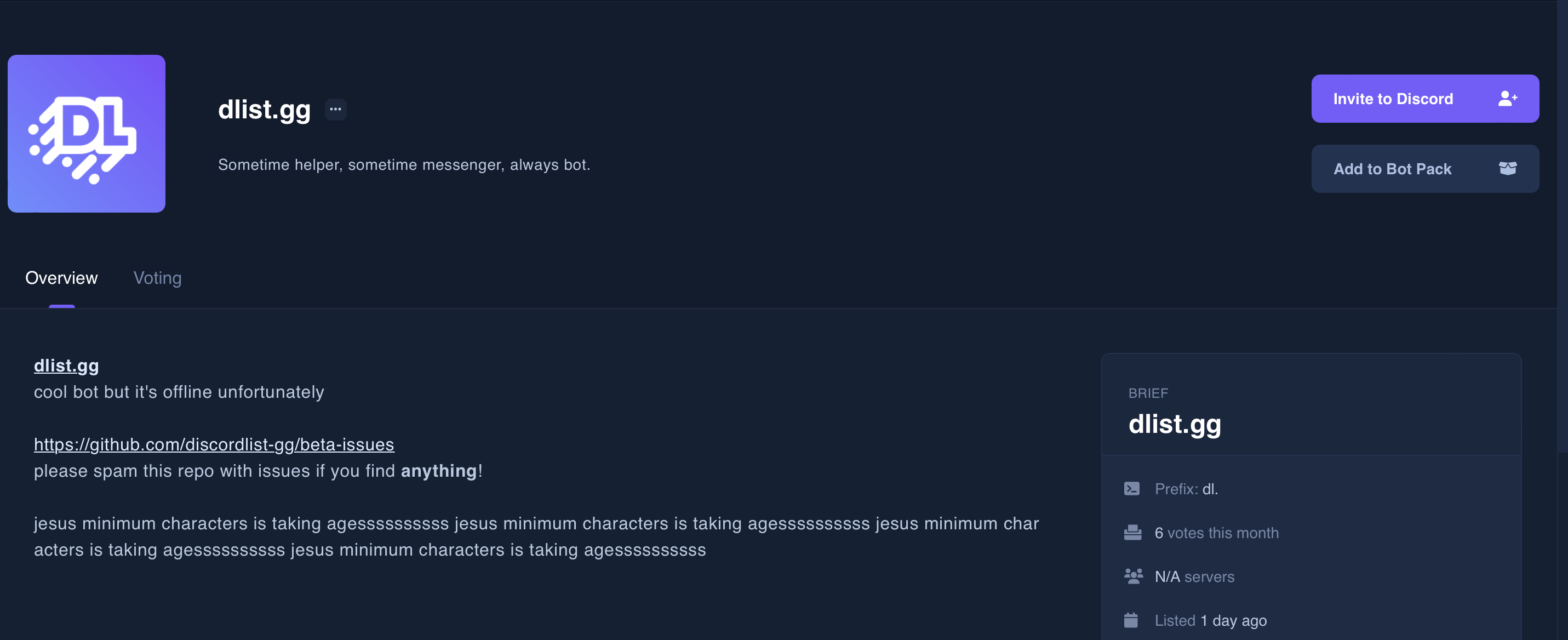 Put the vote button on the bots homepage rather than under a new tab · Issue #150 · discordlist ...