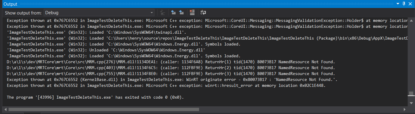Setting an image source to a file in the app's directory causes a base.h not found exception ...