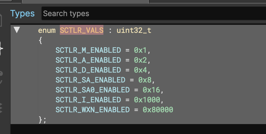 There are two different, conflicting ways to select text in Types view which can both be active ...