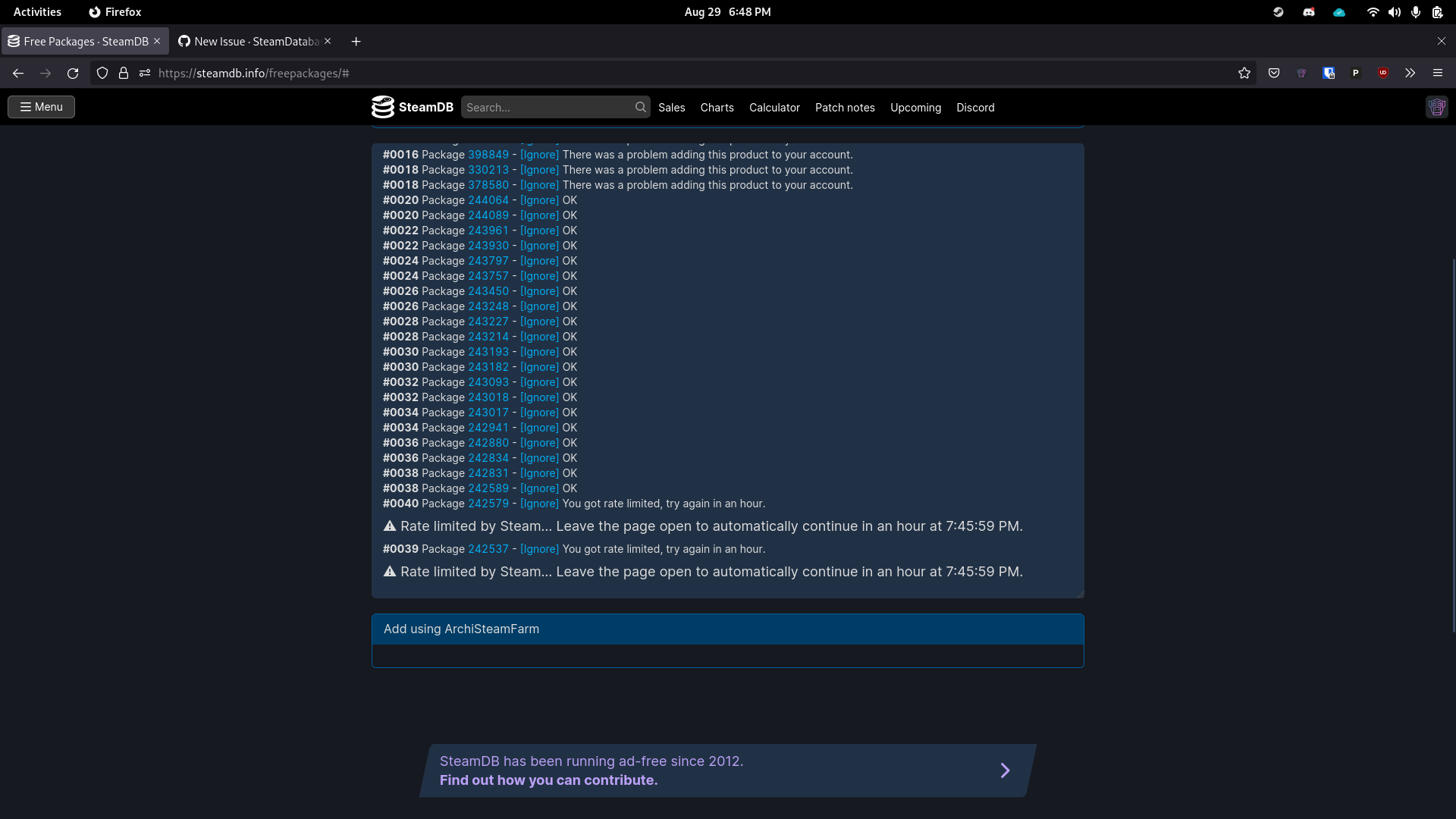 Free package tool seems to have issues counting · Issue #761 · SteamDatabase/steamdb.info-issues ...