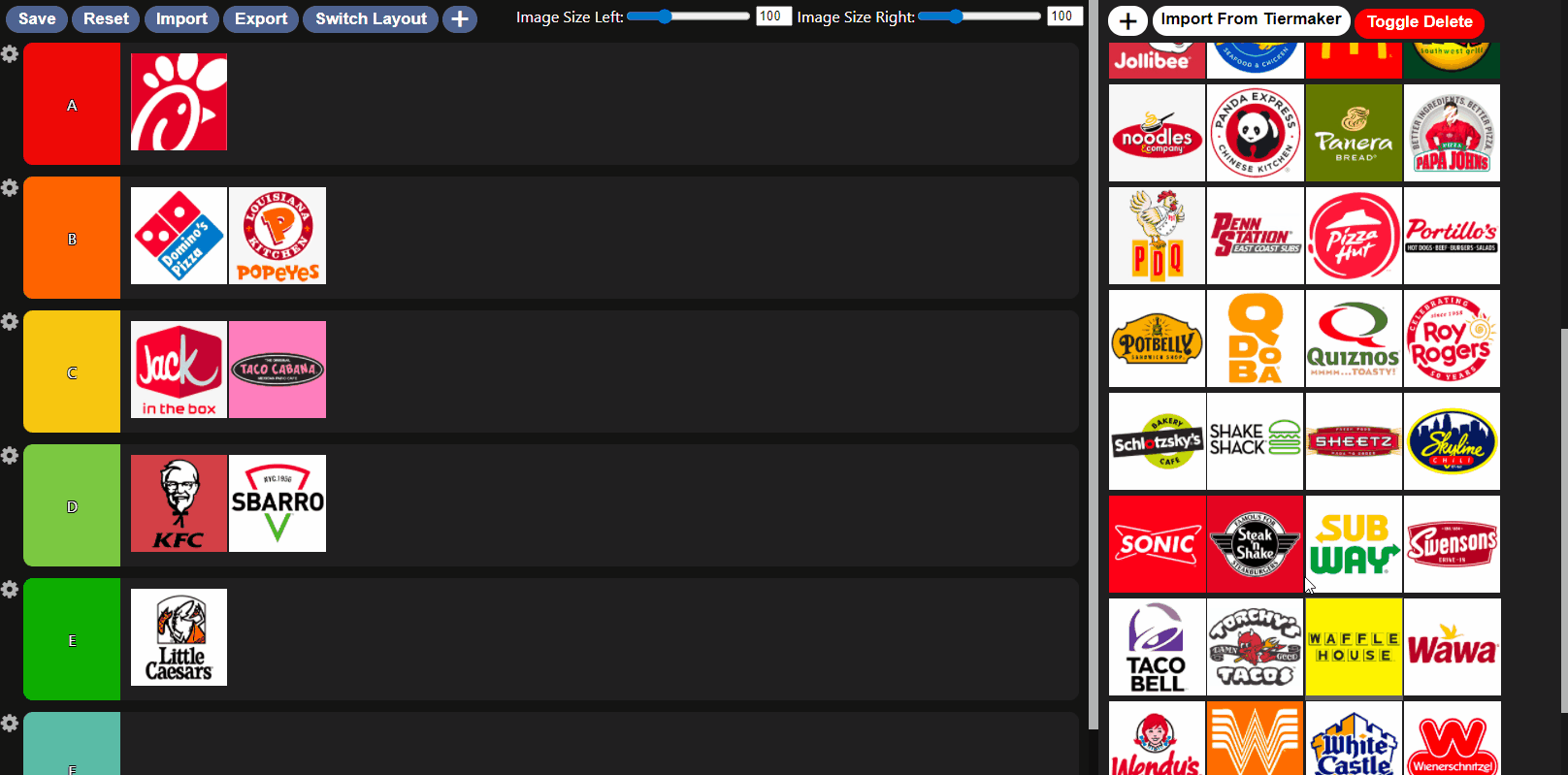 GitHub - canbon/Tierlister: A program for making tierlists