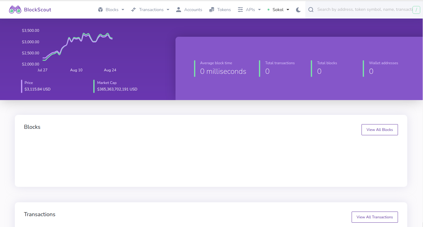 Block, Transactions, Contract data are not showing · Issue #4556 · blockscout/blockscout · GitHub