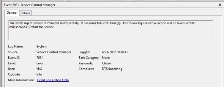 Interesting crash meshagent explanation · Issue #3904 · Ylianst/MeshCentral · GitHub