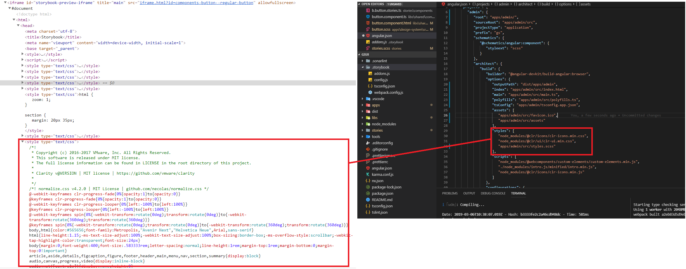 Set Storybook To Stop Including Styles From Apps Style In Angularjson For Total Isolation
