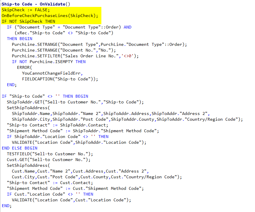 [Event Request] Table 38 - Ship-to Code - OnValidate · Issue #4328 · microsoft/ALAppExtensions ...