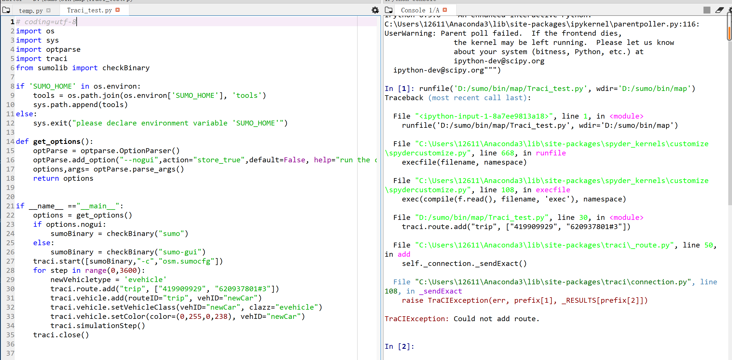 Problem for traci · Issue #7050 · eclipse-sumo/sumo · GitHub