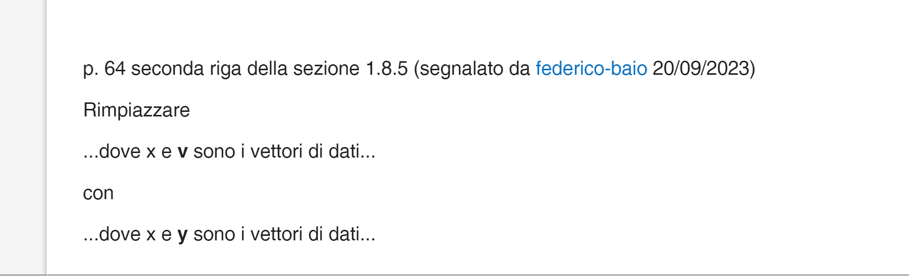 errori primo capitolo che non ostacolano la conprenzione · Issue #160 · UniprJRC/DSconMATLAB ...