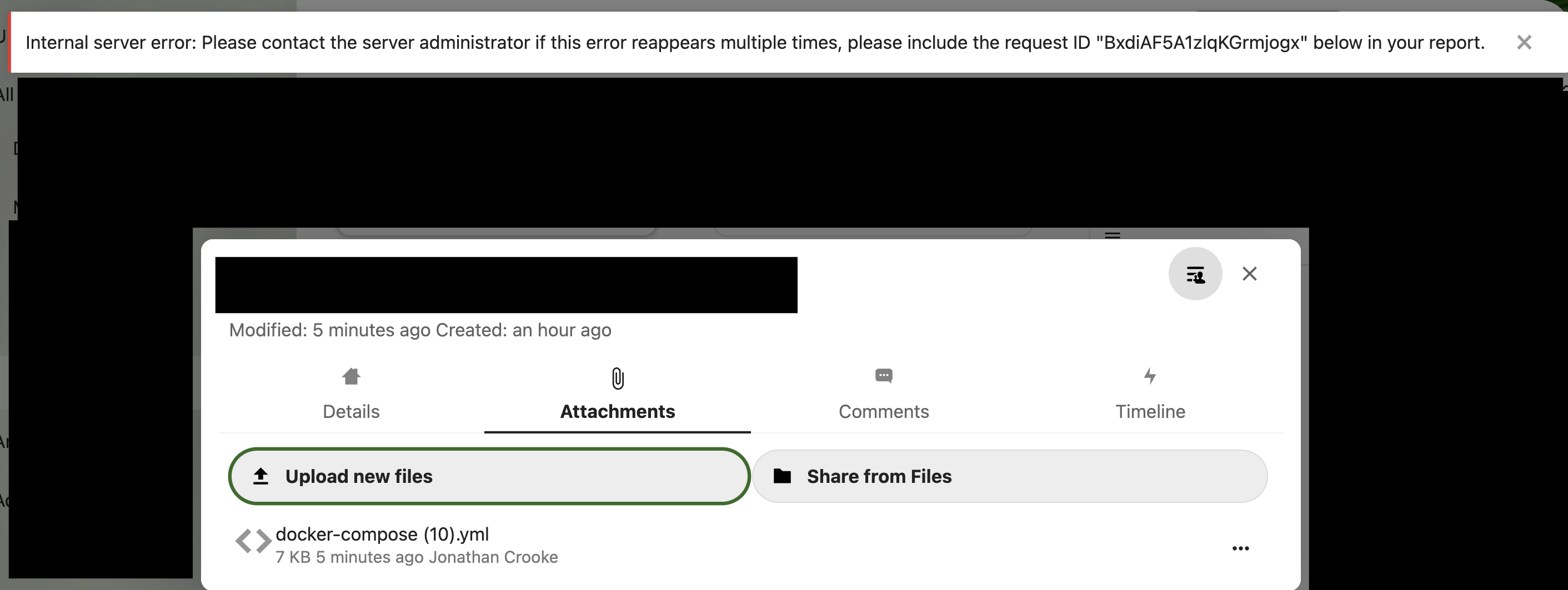 Adding Attachment Requires Files Sharing To Be Enabled Issue 4605