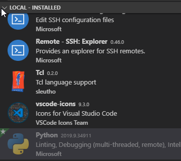 ms-python.python: cannot update to the latest version 2019.09.34911 ...