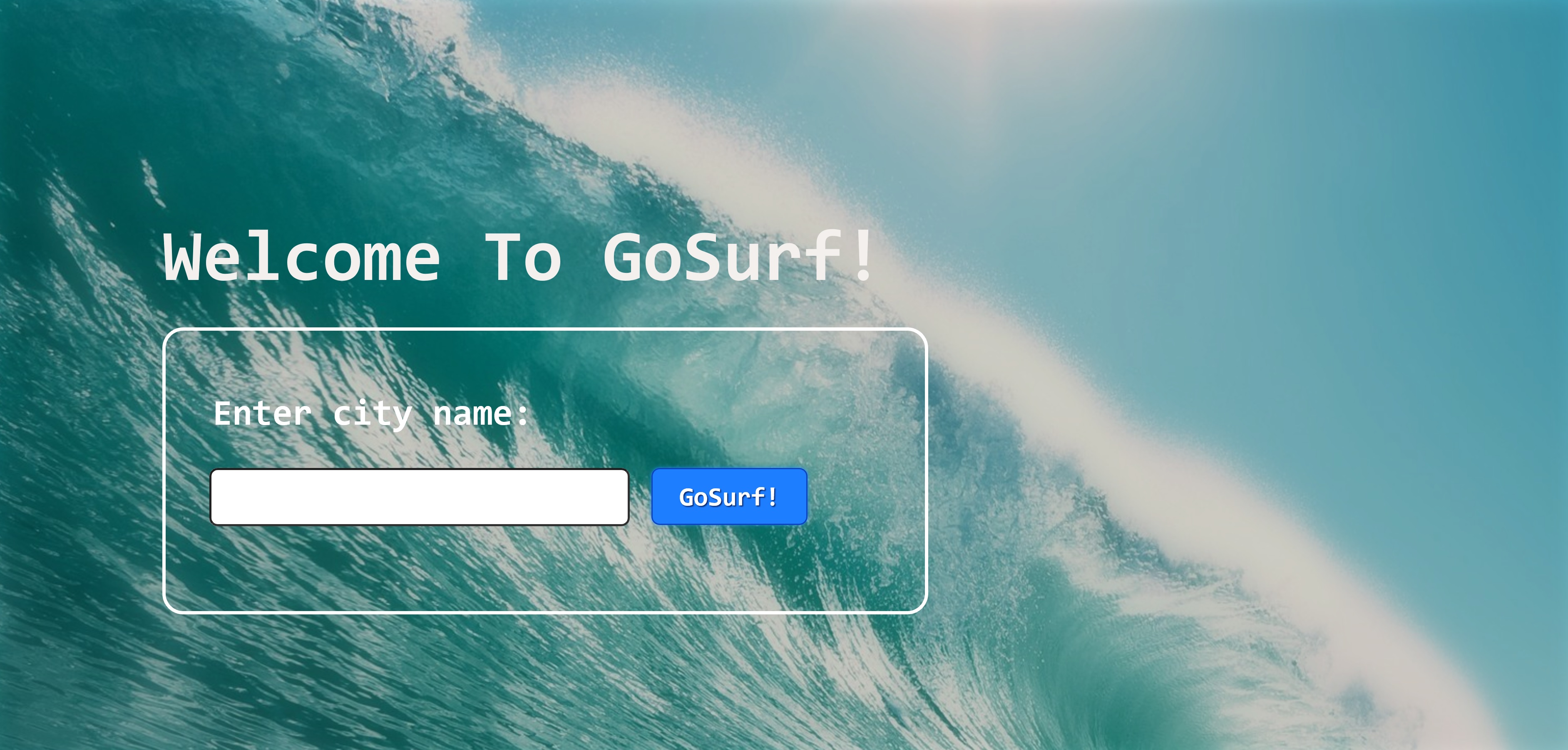 GitHub - noamkanonich/GoSurf: A python project, involving API requests, flask, pandas, json ...
