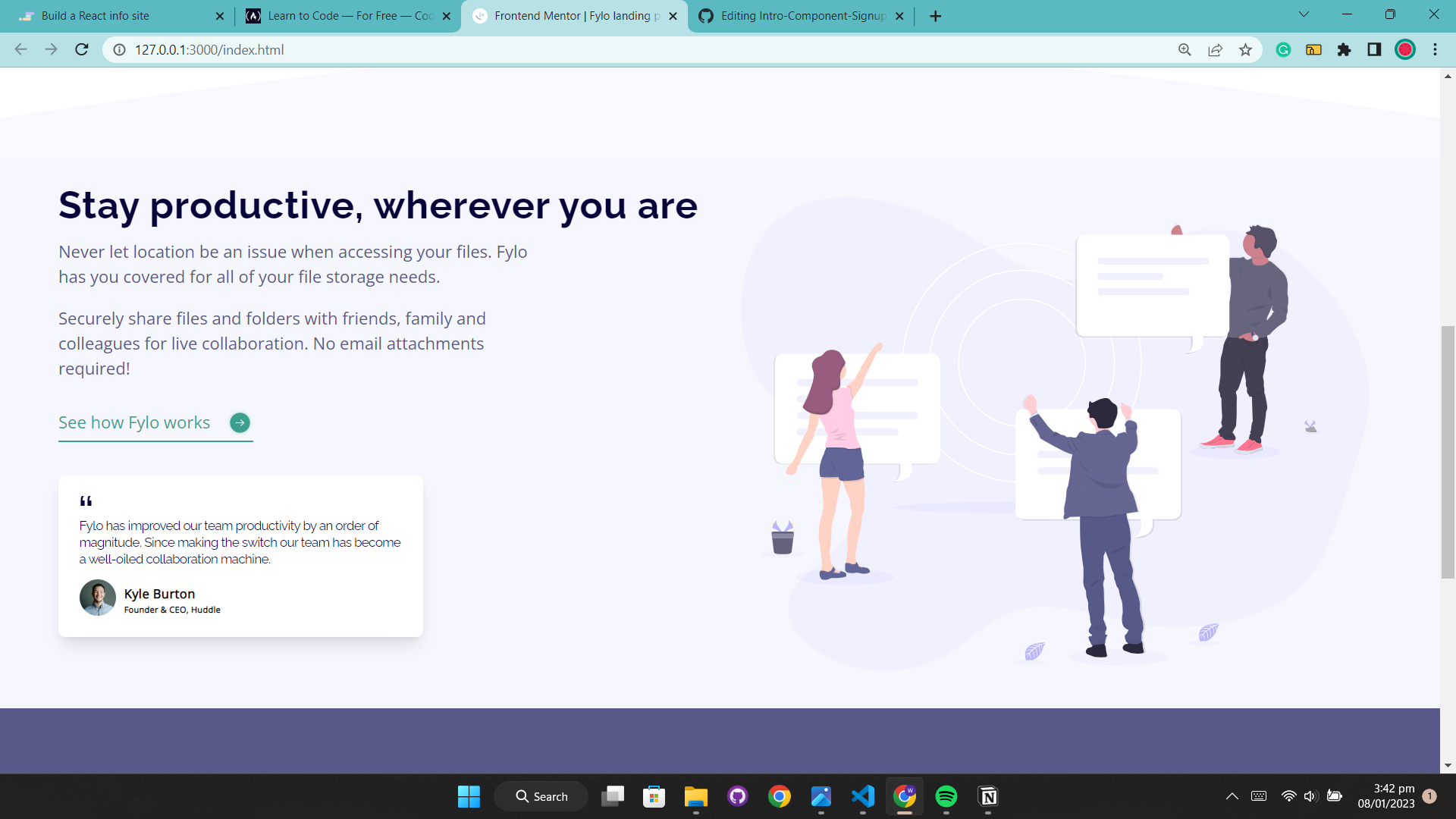 Github Ramz04 Fylo Landing Page