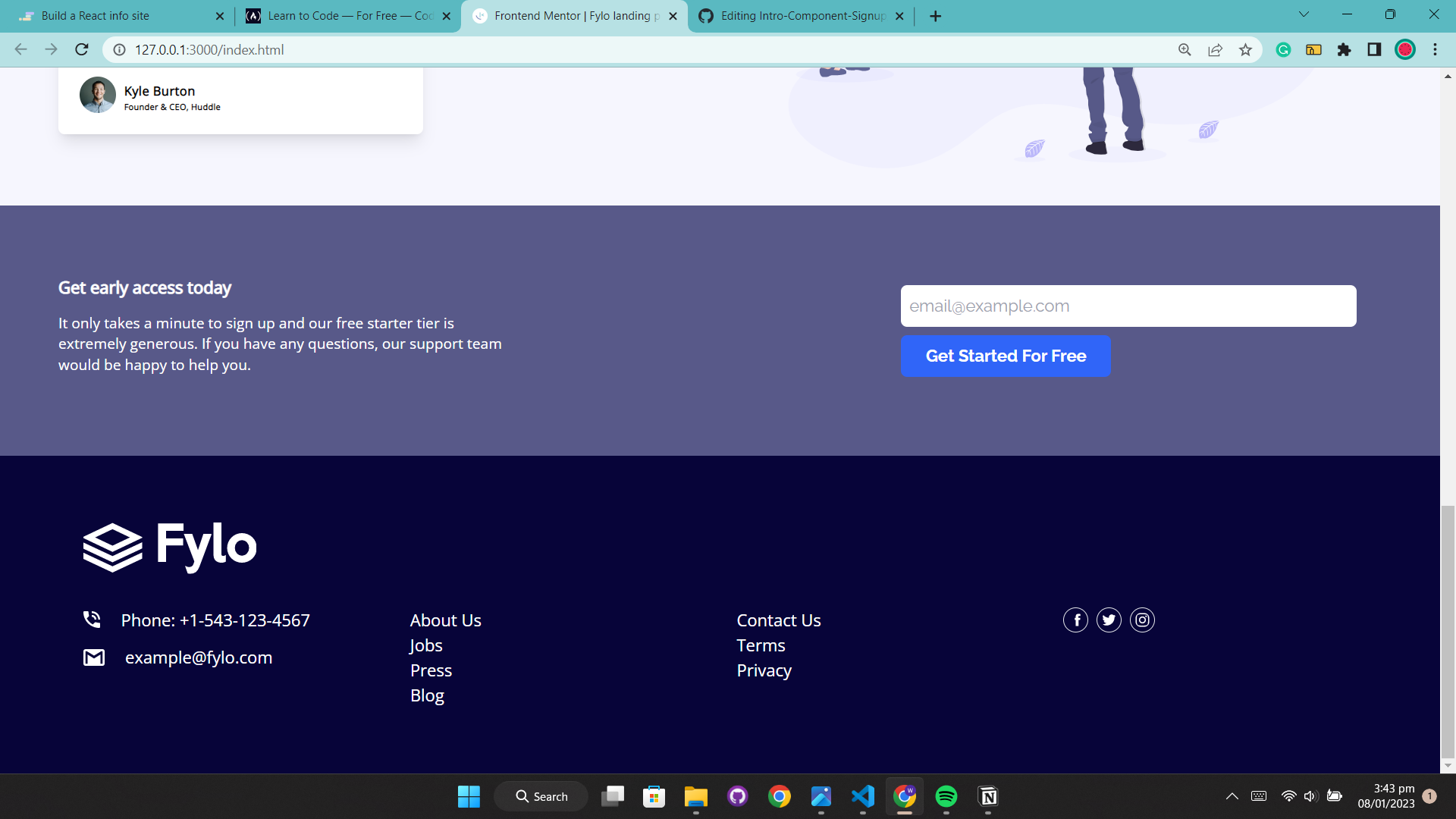 Github Ramz04 Fylo Landing Page