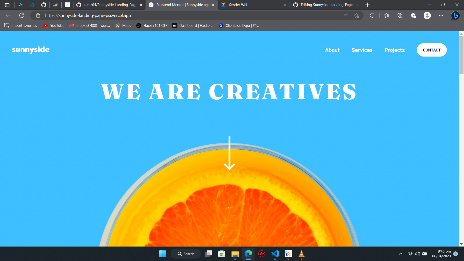 Github Ramz04 Sunnyside Landing Page