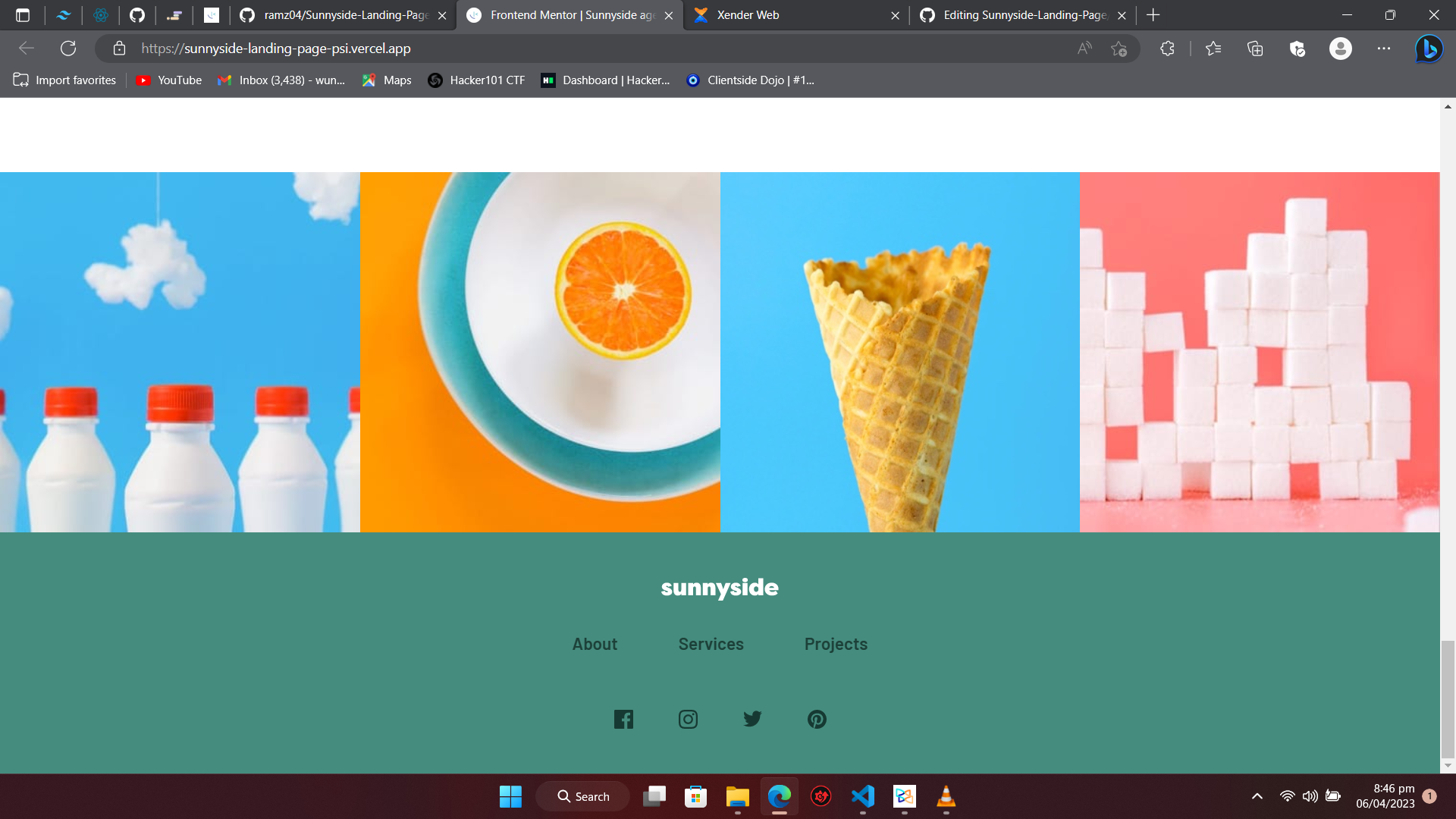 Github Ramz04 Sunnyside Landing Page