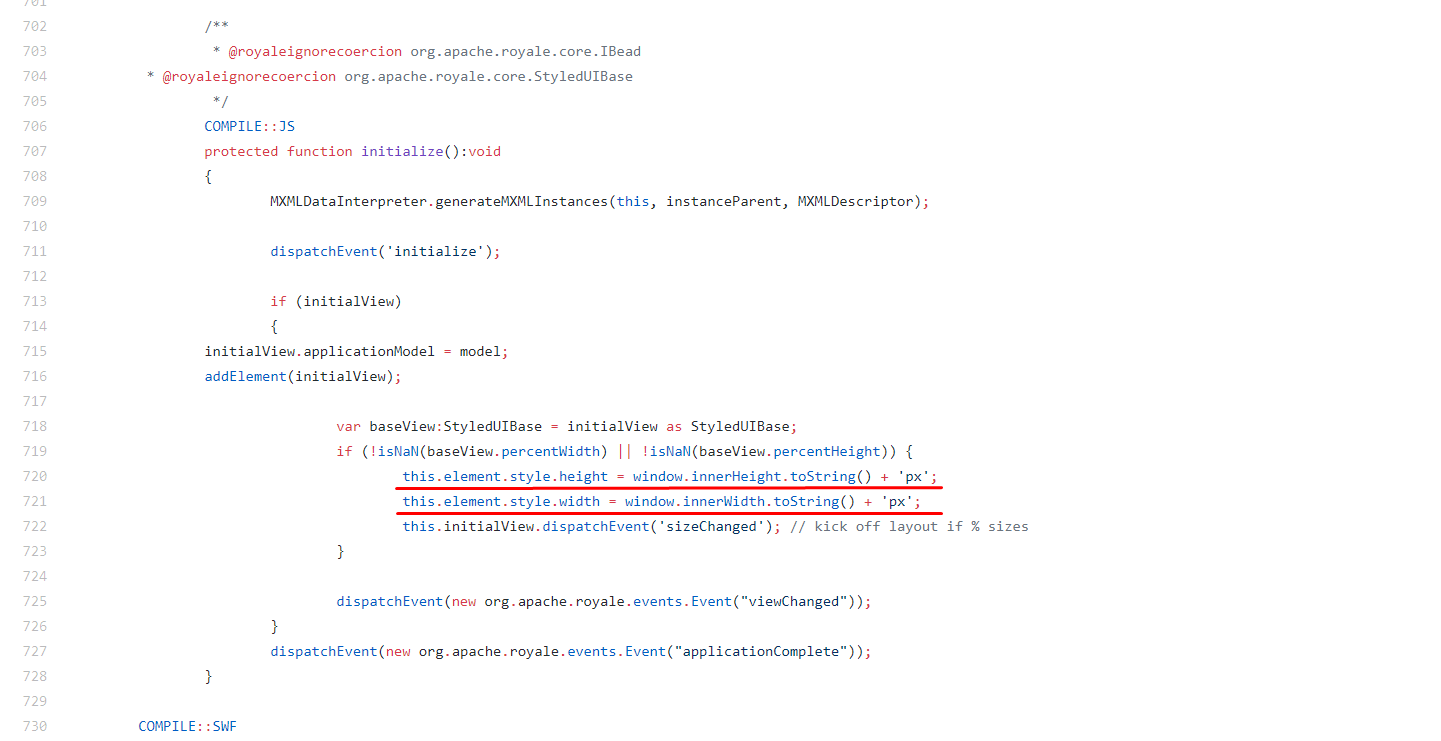 Jewel Application - percentWidth & percentHeight issue · Issue #901 · apache/royale-asjs · GitHub