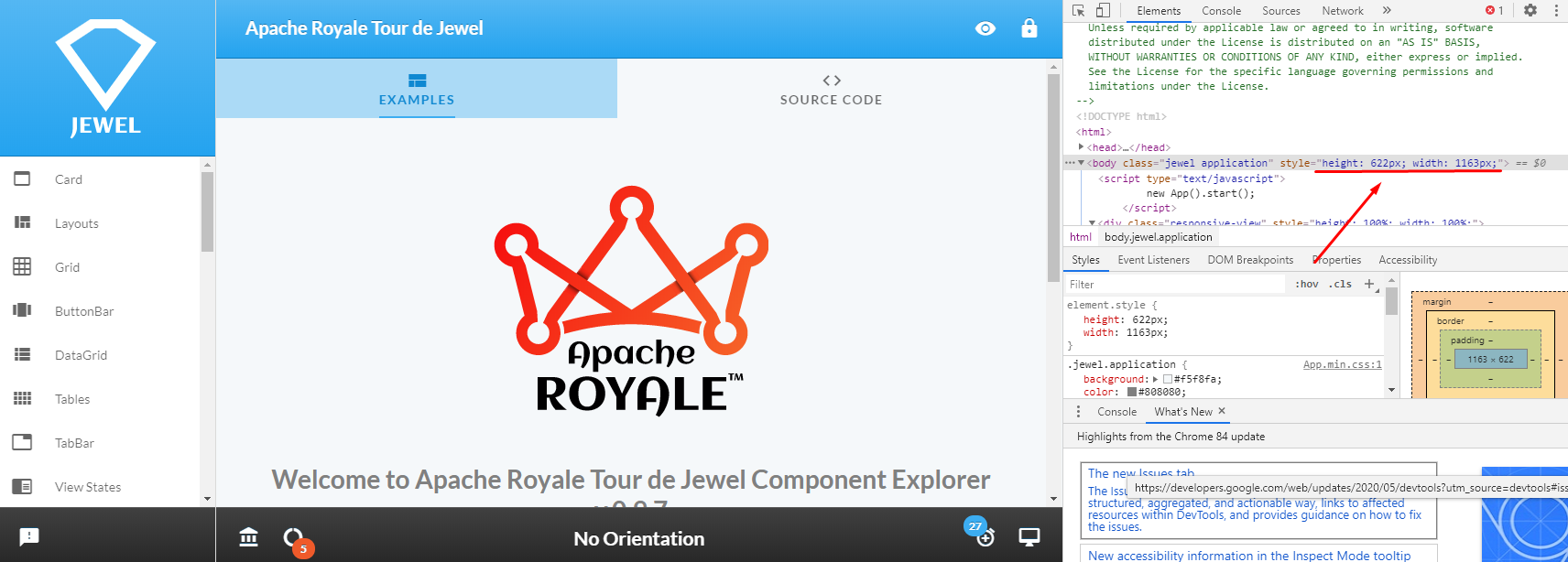 Jewel Application - percentWidth & percentHeight issue · Issue #901 · apache/royale-asjs · GitHub