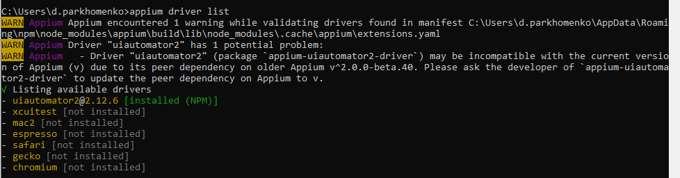 Appium Does Not Work After Installing Driver · Issue 18356 · Appiumappium · Github 8024