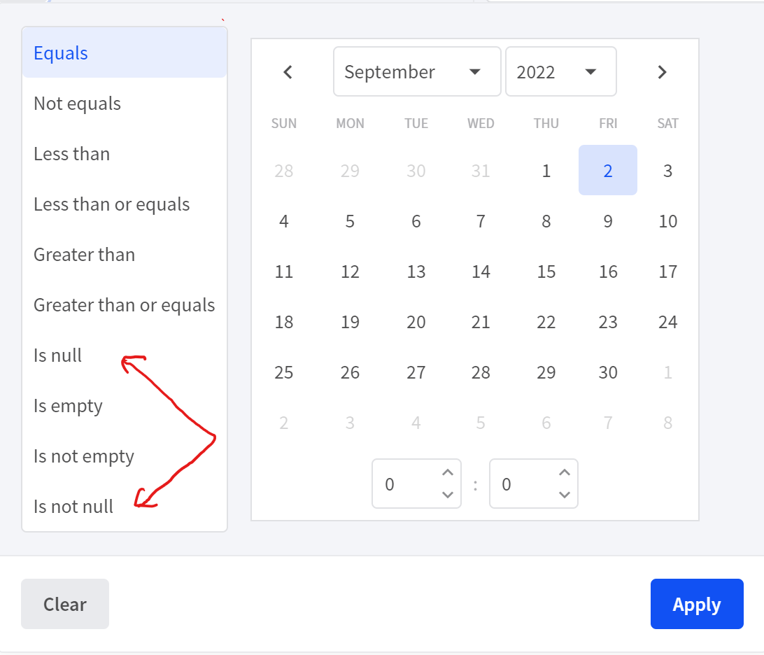 Order Of Operators In The Simple Date Filter In Data Grid Seems Not Logical · Issue 602 