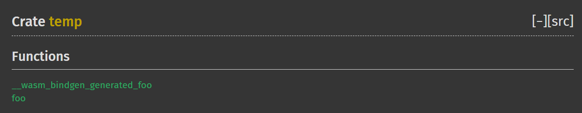 wasm-bindgen generated wrappers are leaked in docs · Issue #2485 · rustwasm/wasm-bindgen · GitHub