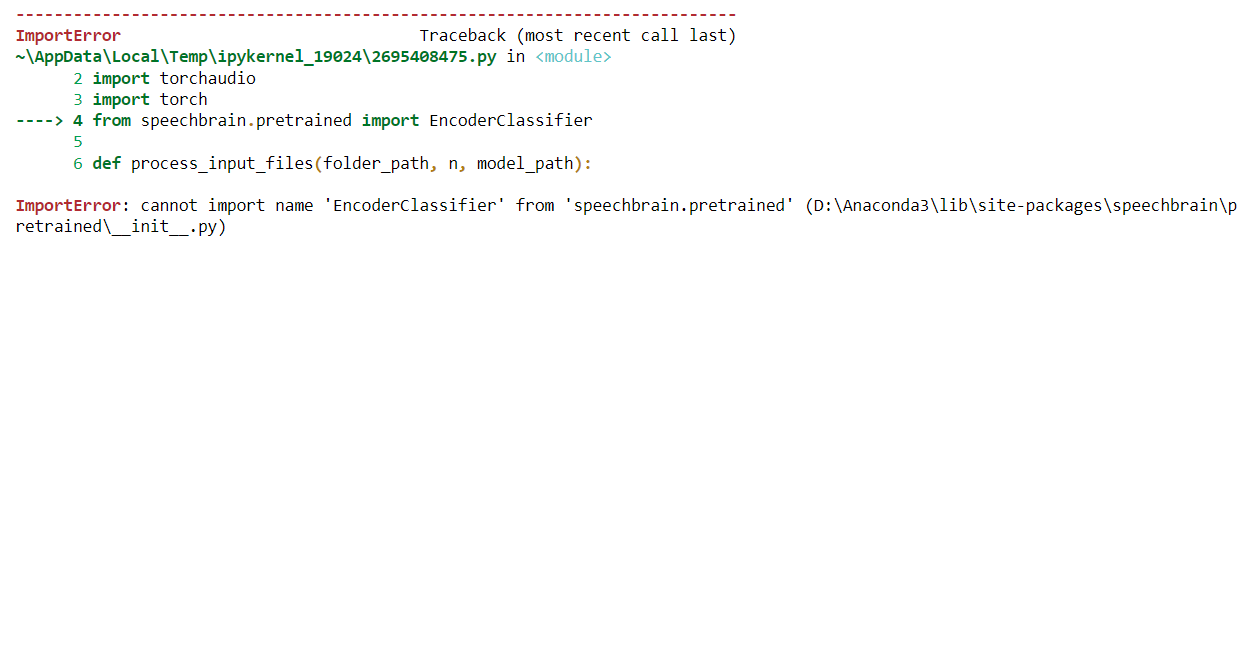 [Bug]: speechbrain/spkrec-ecapa-voxceleb Pretrained Model · Issue #1859 · speechbrain ...