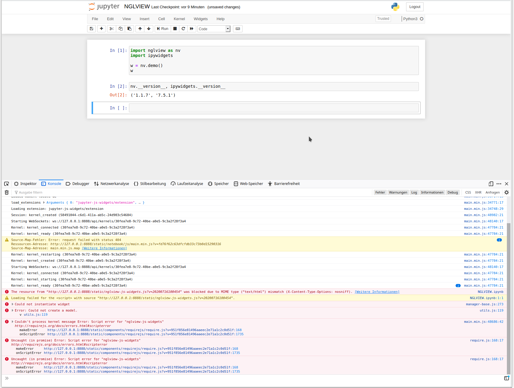NGL widget does not appear. · Issue #752 · nglviewer/nglview · GitHub