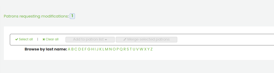 Patron selection toolbar displays before search regression · Issue #12 · jajm/koha-staff ...