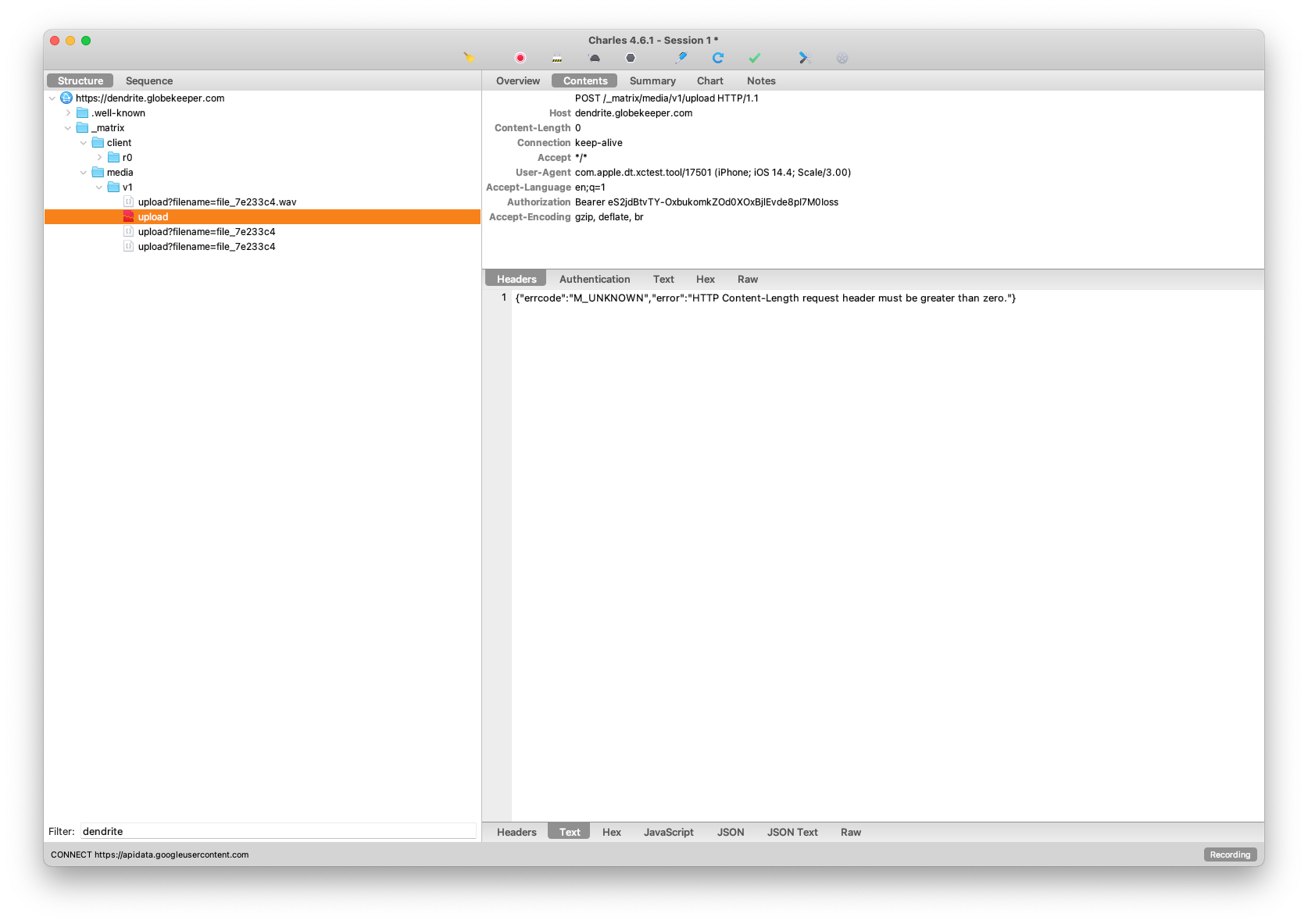 Allow media uploads to specify no Content-Length header · Issue #1825 · matrix-org/dendrite · GitHub
