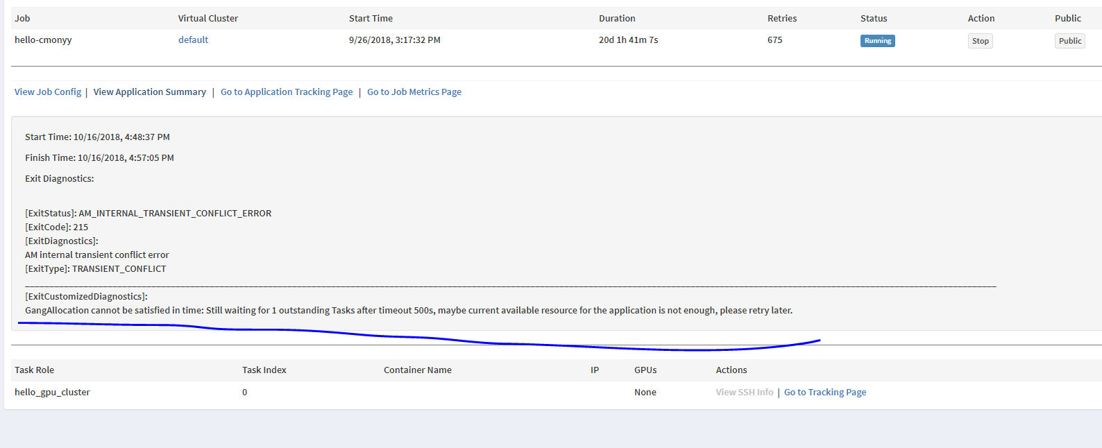 retry of job as TRANSIENT_CONFLICT · Issue #1533 · microsoft/pai · GitHub