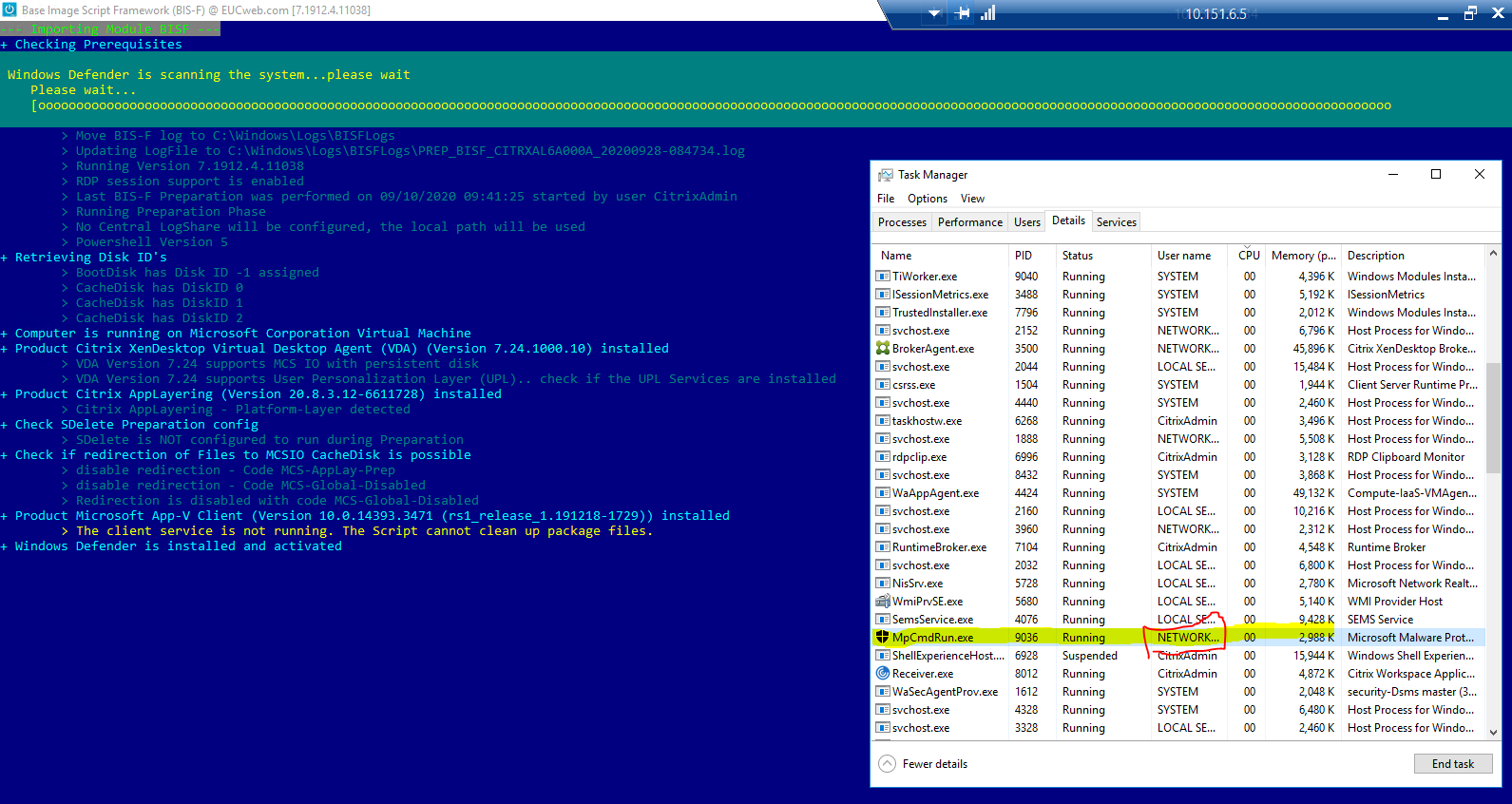 AV scan with Windows Defender monitored process causes script to not ...