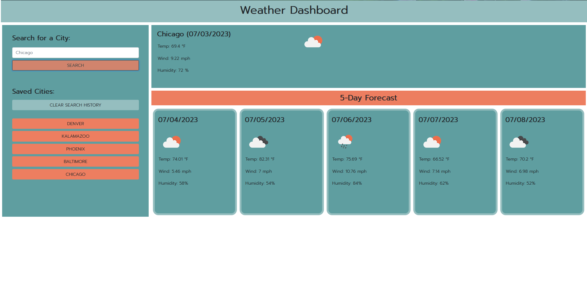GitHub - pinkhaze/weather-dashboard