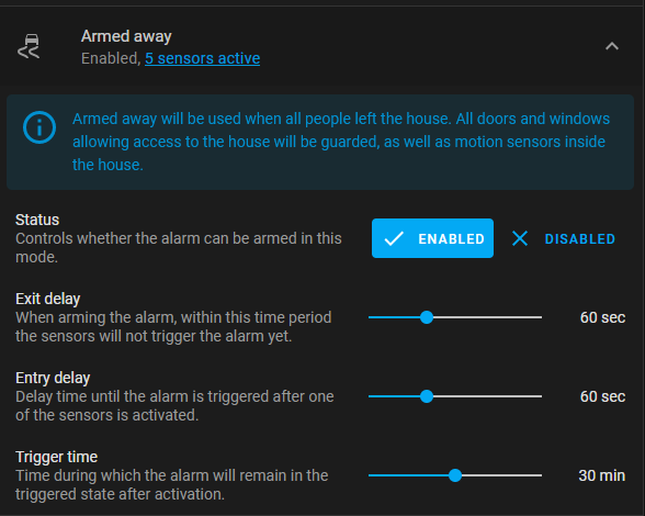 Exit delay not bypassing sensors · Issue #658 · nielsfaber/alarmo · GitHub