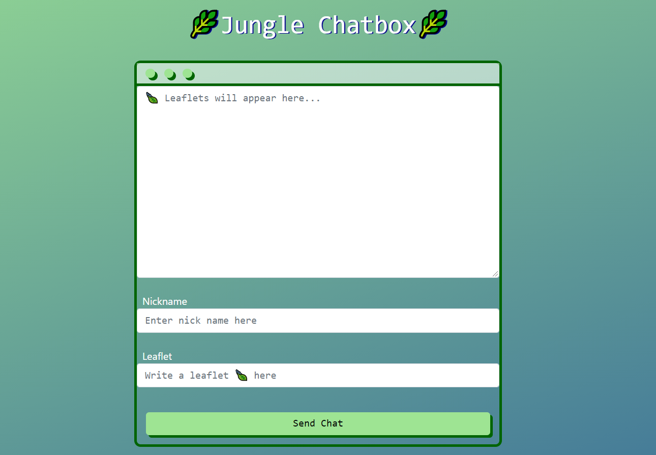 GitHub - ayyjayy2/Jungle-Chatbox: Jungle themed chatbox using node.js and web sockets