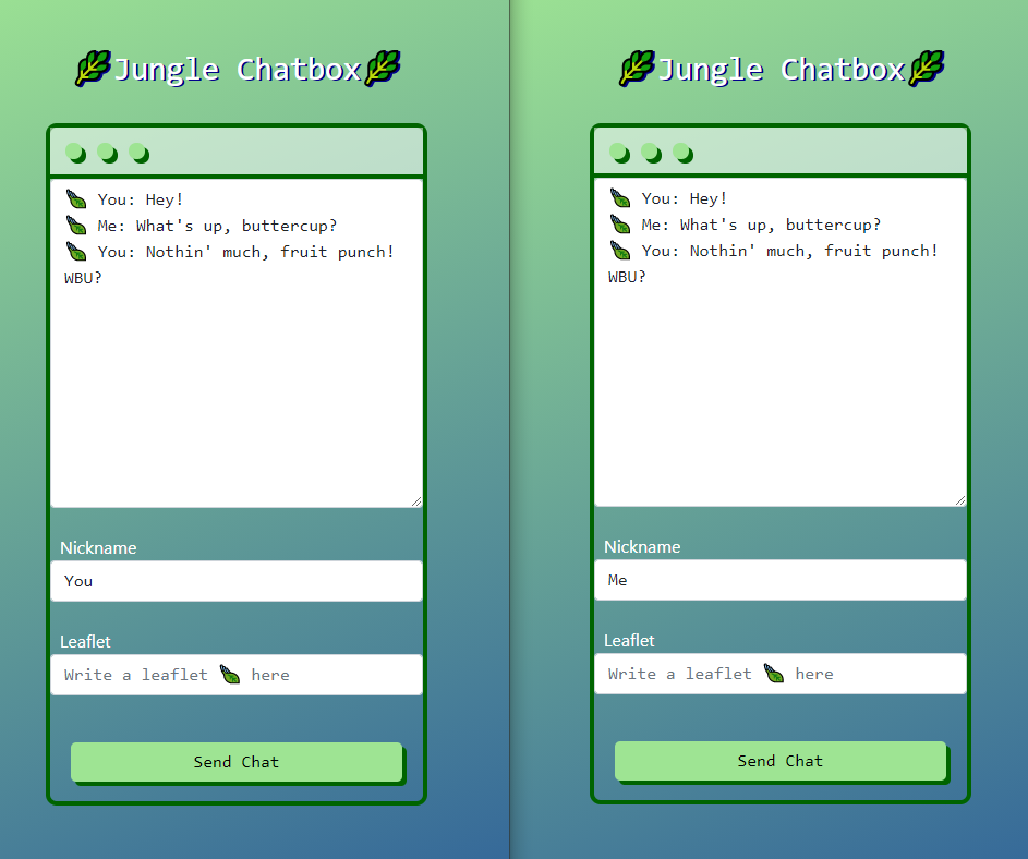 GitHub - ayyjayy2/Jungle-Chatbox: Jungle themed chatbox using node.js and web sockets