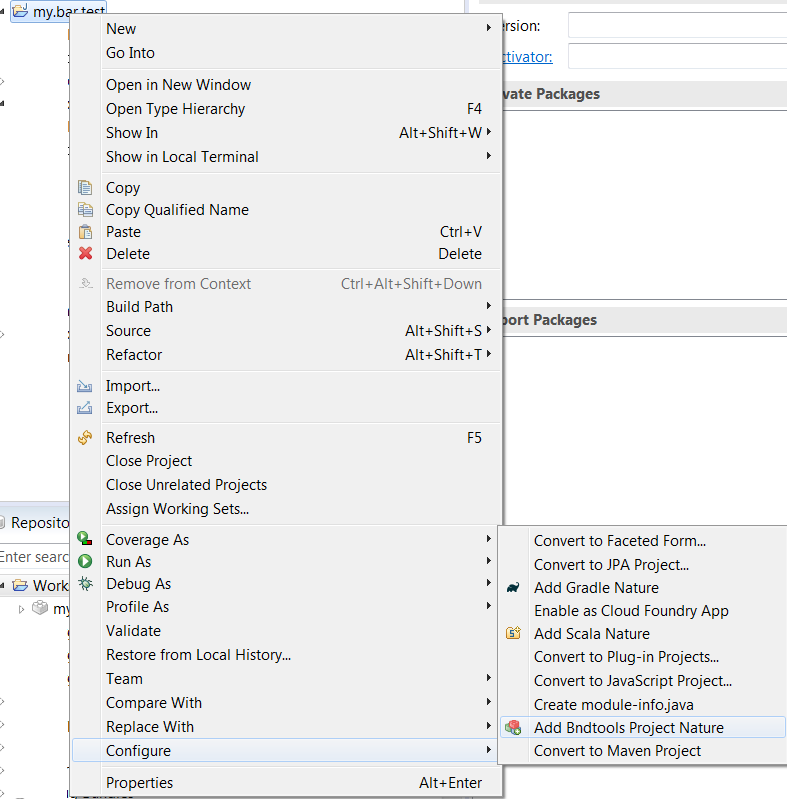 Add Bndtools Project Nature is not working · Issue #2961 · bndtools/bnd · GitHub