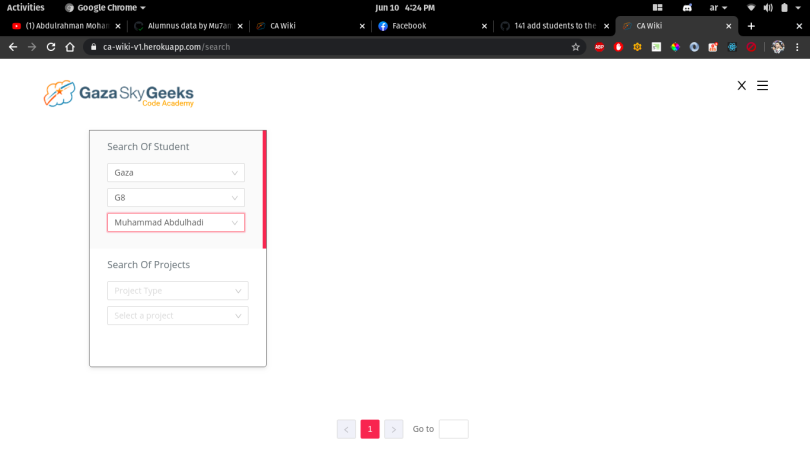 fix bug in search page ( display student) · Issue #156 · GSG-G8/ca-wiki · GitHub