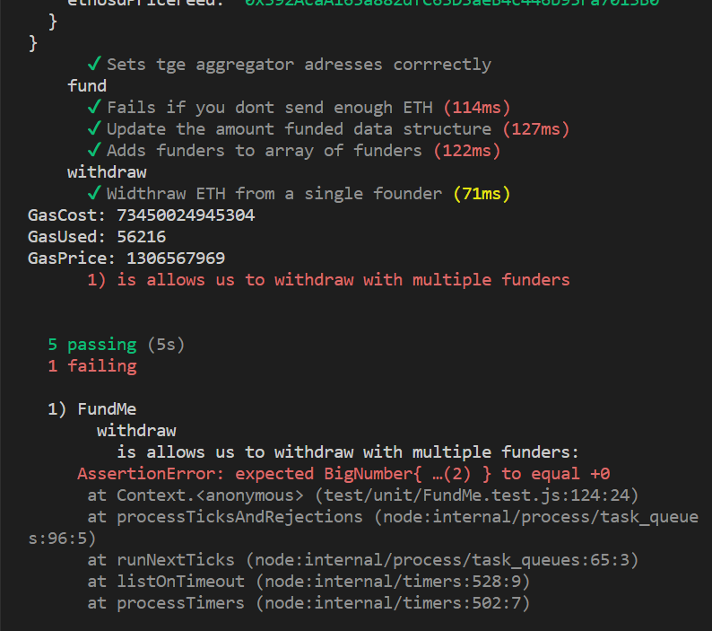 Lesson 7 : AssertionError: expected BigNumber{ …(2) } to equal BigNumber{ _hex: '0x00', …(1 ...